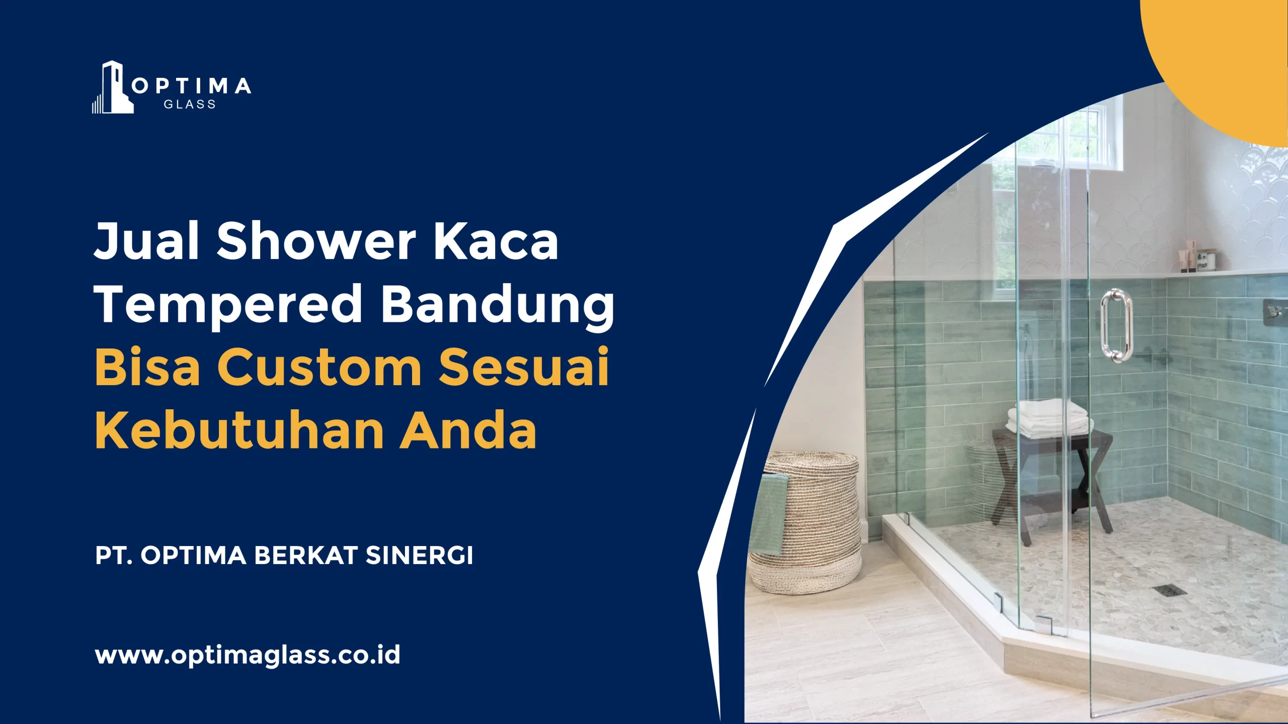 Shower Kaca Tempered Bandung Minimalis Bisa Desain Custom